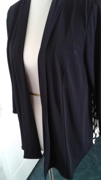 Chico's | Jackets & Coats | Knit Swing Blazer With Sheer Back | Poshmark